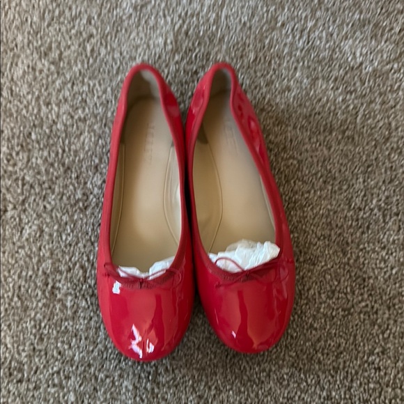 J. Crew | Shoes | J Crew Glossy Red Ballet Flats | Poshmark